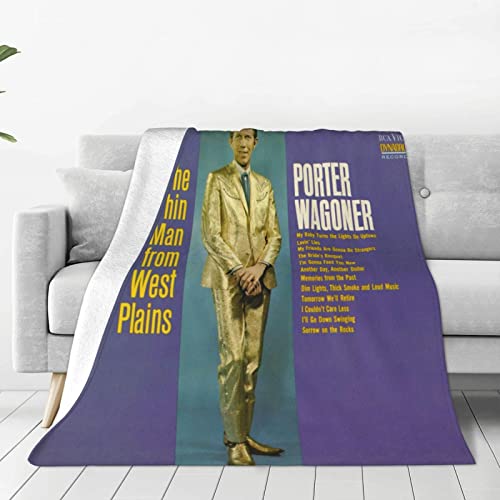 Flannel Blanket Porter Wagoner Soft Lightweight Throw Blanket Warm Durable Sofa Couch Decor Beding 50"X40"