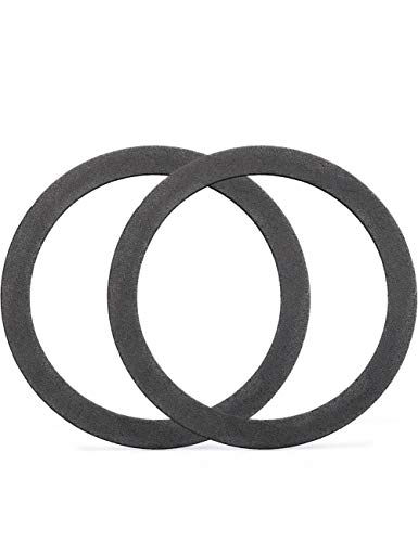 KONE Strainer Gasket Seal Ring, 2 Pack Rubber Gray Washer Fits for 3-1/2 Inch Kitchen Sink Drain No Need Plumber Putty…