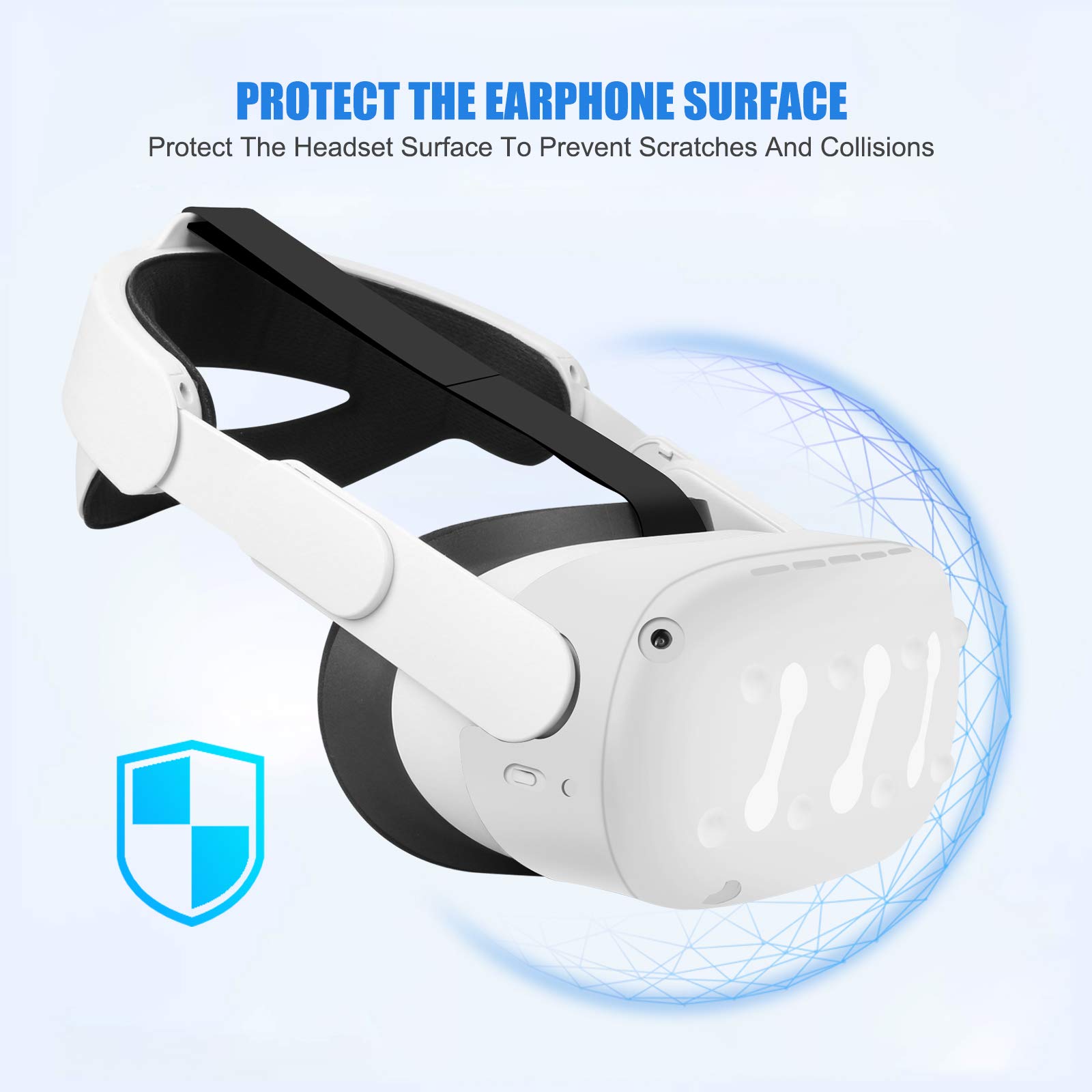 Eyglo Front Protector Cover and Controller Grip Cover Straps for Oculus Quest 2