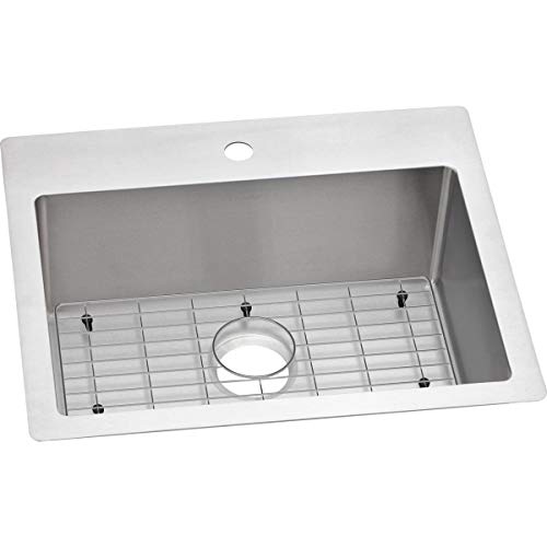 Elkay ECTSR25229TBG1 Crosstown Single Bowl Dual Mount Stainless Steel Sink Kit