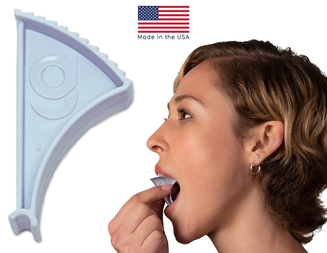 Gentle Jaw Pain Relief Device for TMJ Grinding Clenching Headaches Bruxism Caused by Tight Jaw Muscles. Use it to Passively Stretch and Relax Your Jaw Muscles. We Call it Yoga for The Jaw