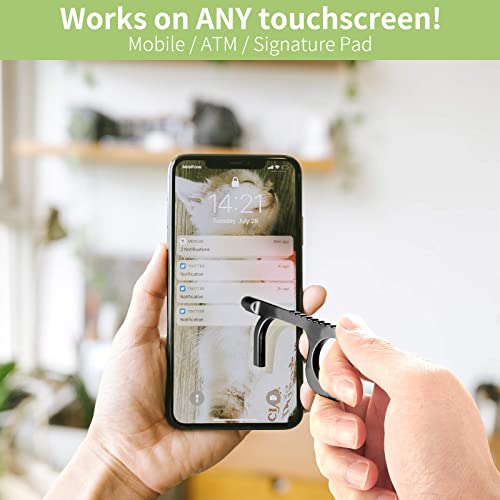 Handy Non-Touch Door Opener,Heavy-duty Reusable Stylus Keychain Tool - Safe Touch Tool - Germ Key Tool (4 Pack)