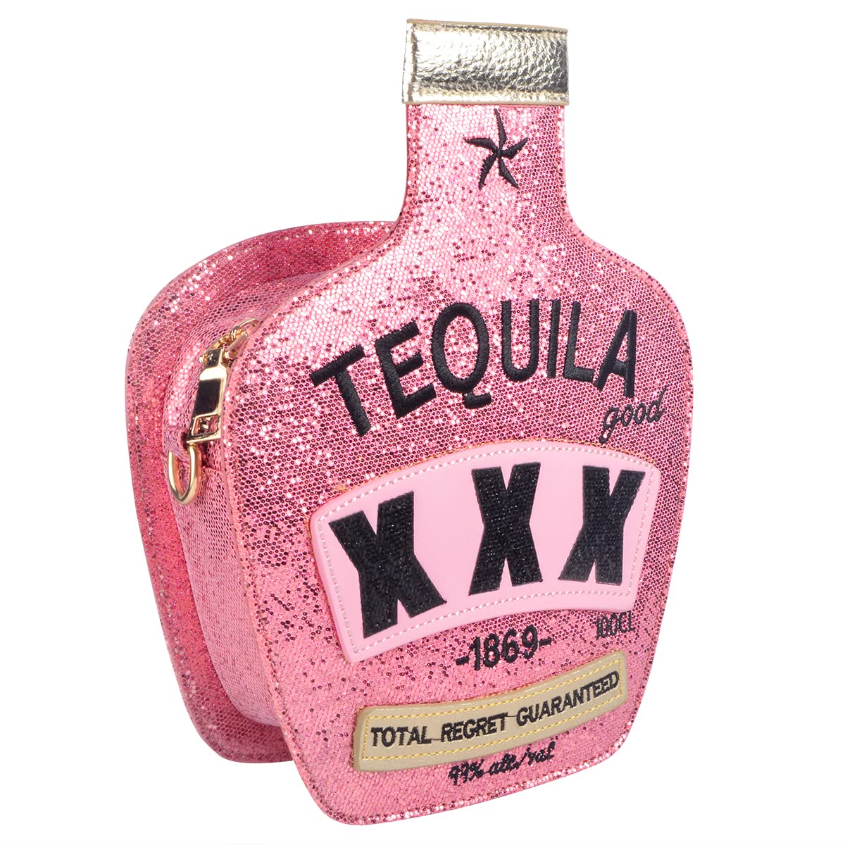 USTYLE Sparkling Bag for Women, Shoulder Purse Sequin Leather Bottle Shaped Crossbody Bag Clutch Purse Phone Wallet Shoulder Bags
