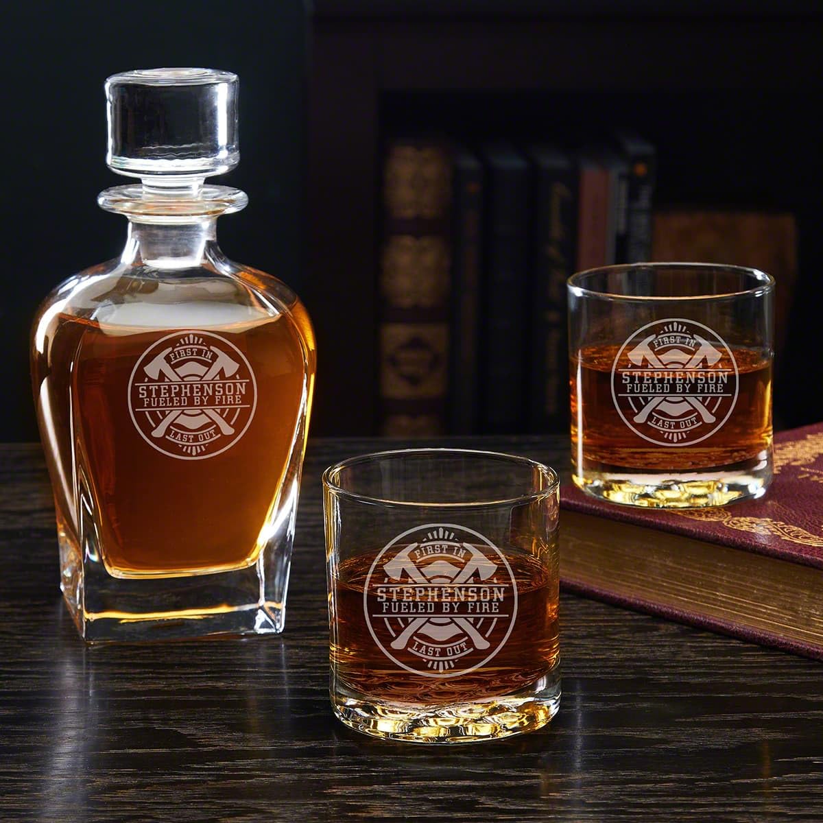 Firefighter Brotherhood Personalized Buckman Whiskey Glass (Custom Product)