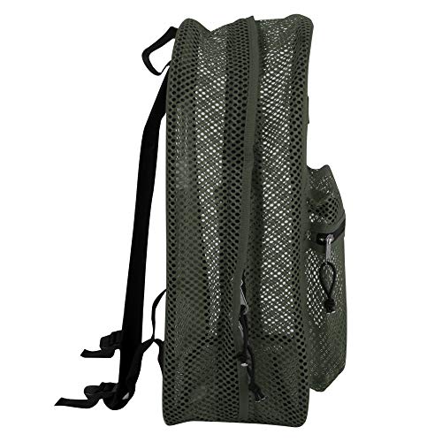 Summit Ridge Mesh Backpacks for Kids, Adults, School, Beach, and Travel, Colorful Transparent Mesh Backpacks with Padded Straps Large