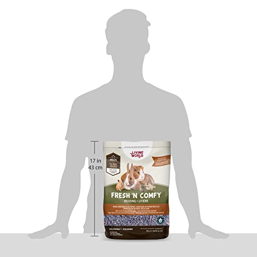 Living World Fresh ‘N Comfy Bedding & Nesting Material for Small Animals, Confetti, 610 Cubic Inches