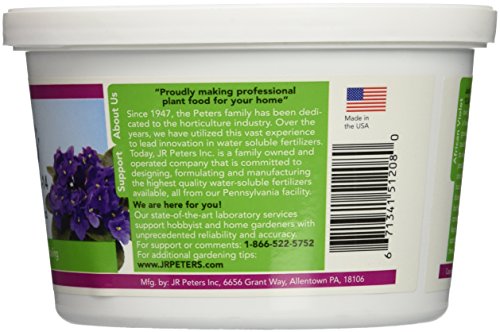 J R Peters Jacks Classic 12-36-14 Special Fertilizer, 8-Ounce, African Violet - 51208