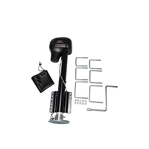 Quick Products JQ-3500SMB Power A-Frame Electric Tongue Jack with Side-Mount, LED Work Light for Camper Trailer, RV - 3,650 lbs. Capacity (Higher Then Standard 3,500 lbs. Jack!), Black