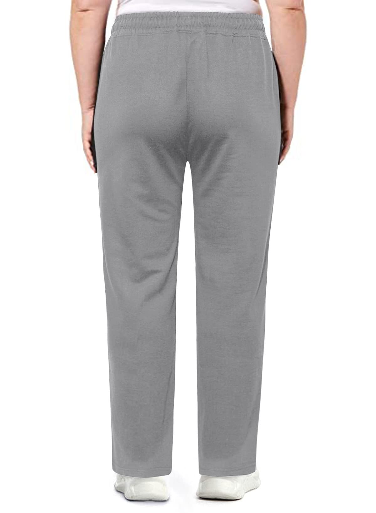 Eytino Womens Plus Size Comfy Lounge Pants Active Yoga Sweatpants Stretchy Jogger Workout Pants with Pockets,2X Gray