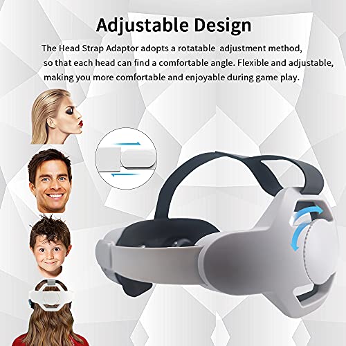 dethinton Head Strap for Oculus Quest 2 with Head Cushion, Adjustable Head Strap Replacement for Oculus Quest 2 Elite Strap, Enhanced Support and Comfort in VR