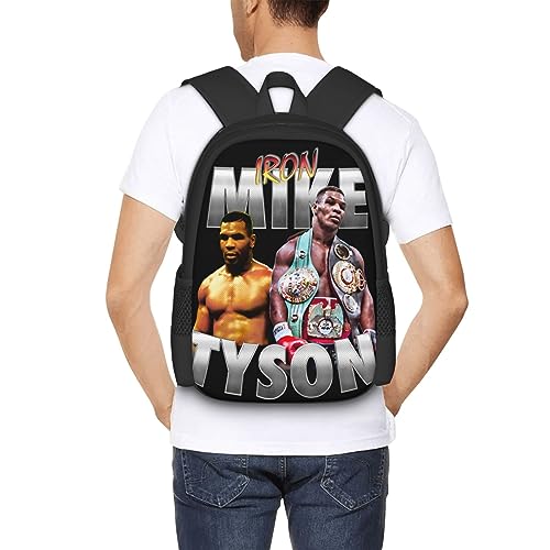 NEWCREATEES Laptop Backpacks Mike Boxer Tyson Unisex Backpack Multipurpose Double Shoulder Bag for Travle Camping Hiking Work Gifts