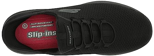 Skechers Men's Hands Free Slip-Ins Summits SR Colsin Food Service Shoe, BBK, 9.5 Wide