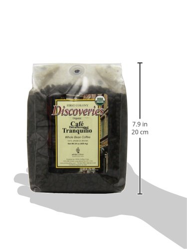First Colony Organic Whole Bean Decaf Coffee, Caf? Tranquillo, 24-Ounce