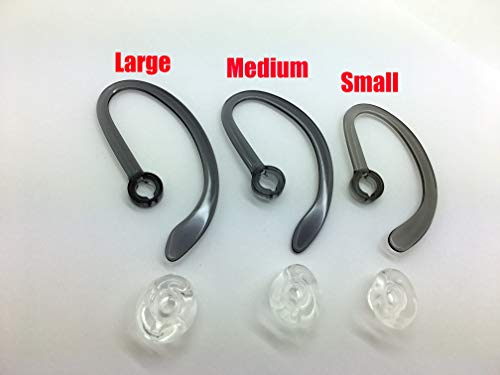 Premium Replacement Earbuds Ear Tips + Ear Hook Loops + Foam Spare + Earpads Fit Kit for Plantronics CS540 Savi W440 W740 W745 WH500 EarLoops EarHook Ear Bud Sleeve Part (Mixed S/M/L)
