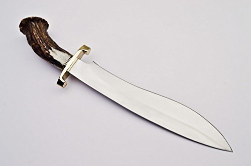 D2 Steel Hand Made Survival Knife Hunting Knife with Stag Antler Handle (S-963)