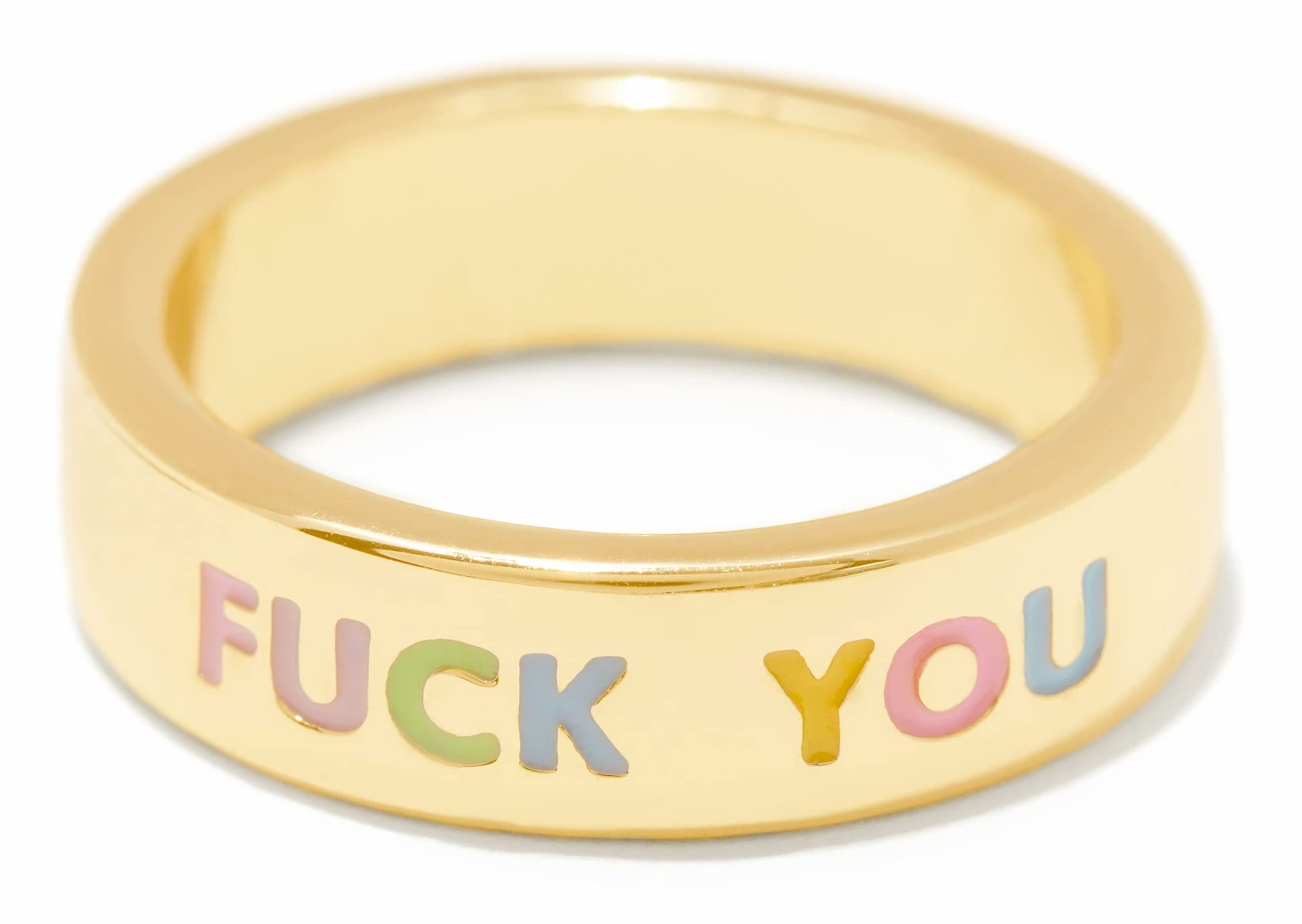 DUPER RING y2k f you stackable gold ring (6)