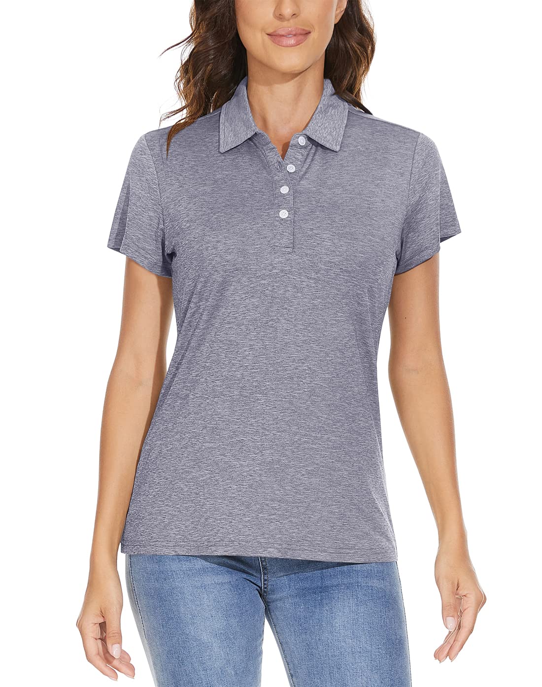 EKLENTSON Shirts for Women Camping Exercise Fitness Petite Comfort Sweatshirts Dark Grey