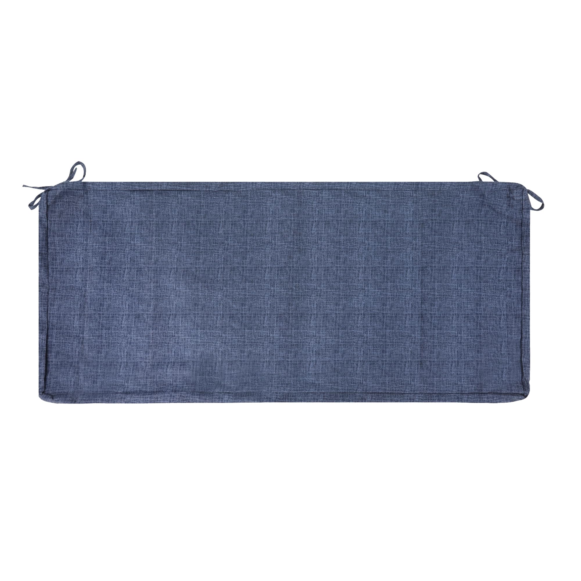 Magpie Fabrics Patio Bench/Swing Cushion Slip Cover 42 x 18 x 3 Inch, Water Resistant Outdoor Furniture Loveseat Replacement Cushion Cover with Zipper (Navy Blue Textured)