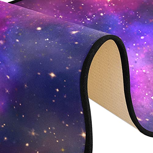 Galaxy Space Star Field Kitchen Rug Runner Rug Doormat Bath Mat Area Rug Non-Slip Carpet for Kitchen Living Bedroom 72 x 24 Inch