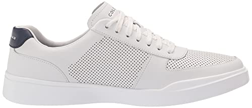 Cole Haan Men's GRAND CROSSCOURT MODERN PERFORATED SNEAKER, OPTIC WHITE/PEACOAT, 8.5