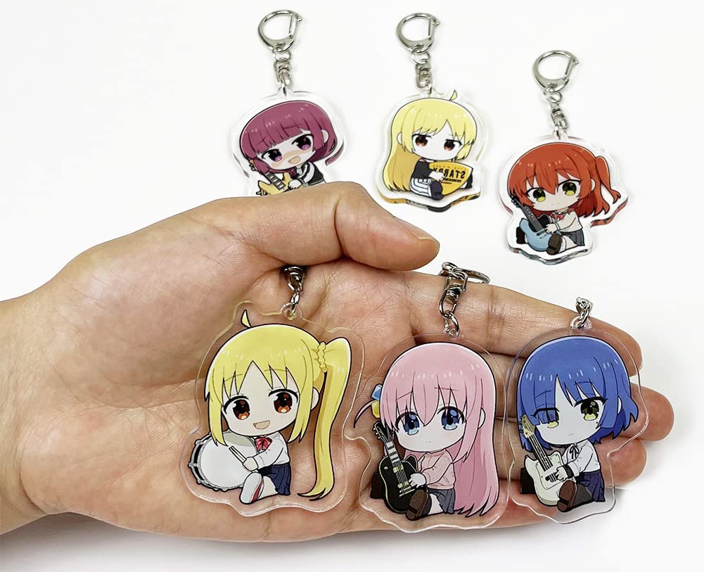DAANAH 6Pcs the Rock Keychains Cosplay Cute Cartoon Anime Keyrings