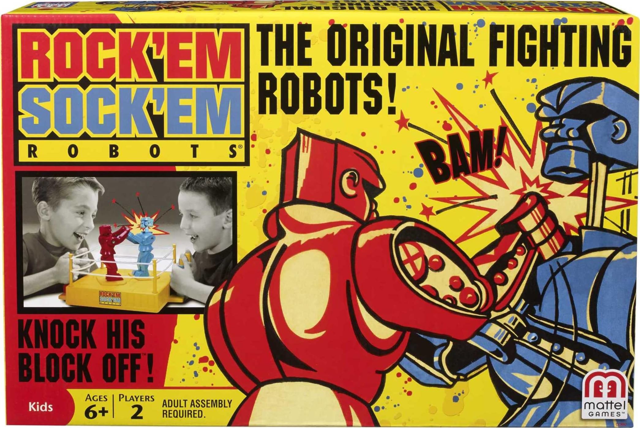 Mattel Games Rock 'Em Sock Em Robots: You Control The Battle of The Robots in a Boxing Ring!