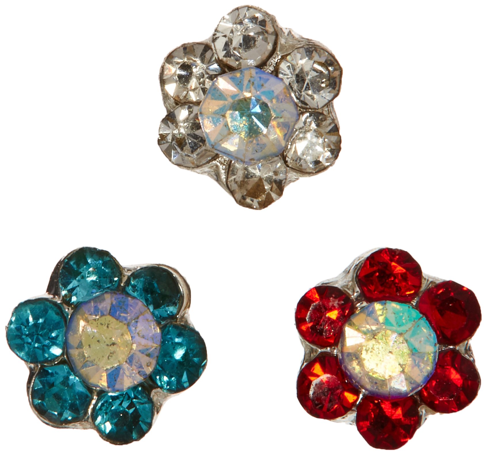 Dashing Diva Design FX 3D Jewels Flowers 3 Count