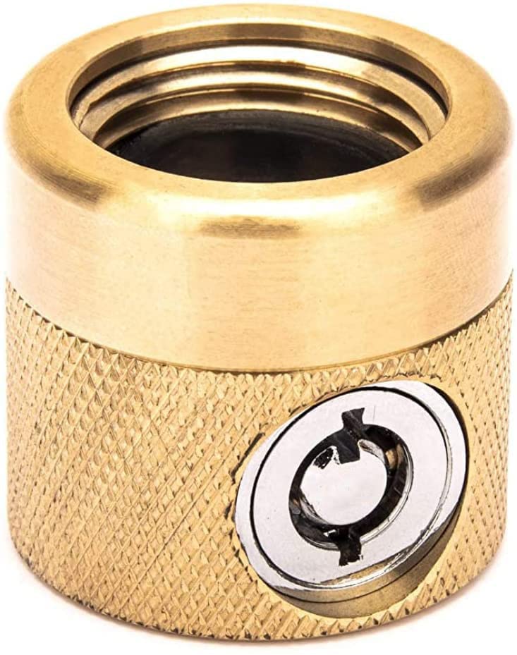 Flow Security Systems The FaucetLock | Heavy Duty Brass Construction | Prevents Water Theft & Secures Outdoor Bibbs | Promotes Water Conservation | Keyed The Same | FSS 50 | 1 Pack