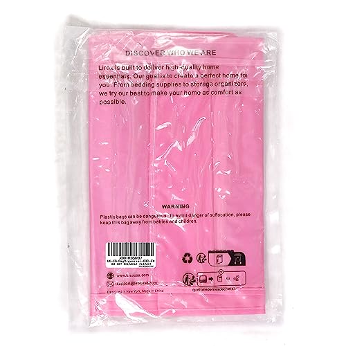 Lirex Handbag Hanging Organizer, 6 Pockets Foldable Hanging Purse Organizer Oxford Cloth Handbag Storage Hanger Universal Fit Closet Organizer for Family Closet Bedroom, Pink