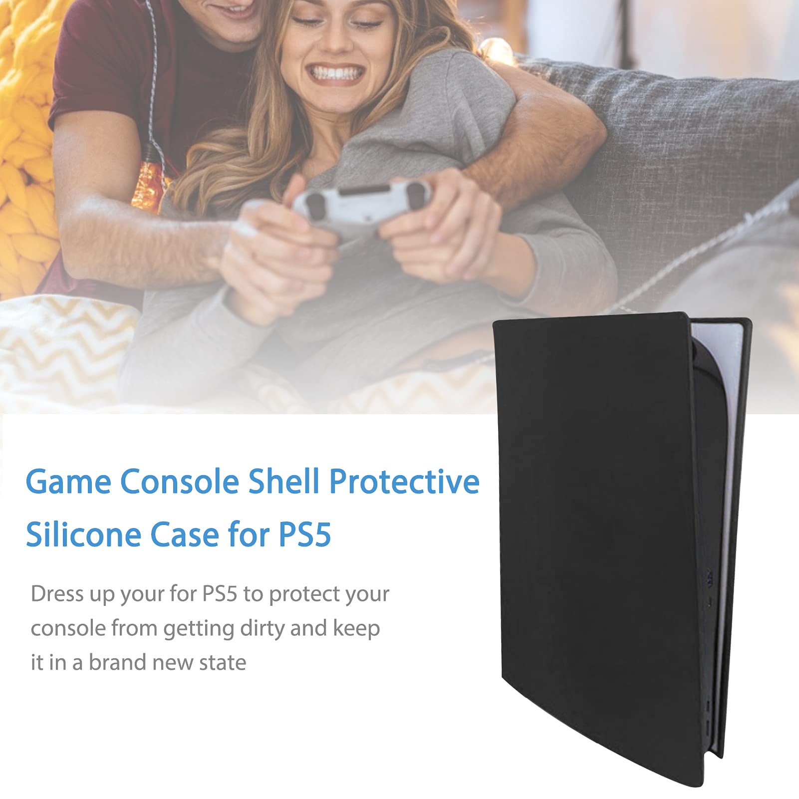 Face Plates for PS5 Console, arVin Replacement Shell Skin Cover Case for PS5, ABS Anti-Scratch Dustproof Protective Skins Faceplates, Accessories for PlayStation 5 Game Console Digital Edition (Red)