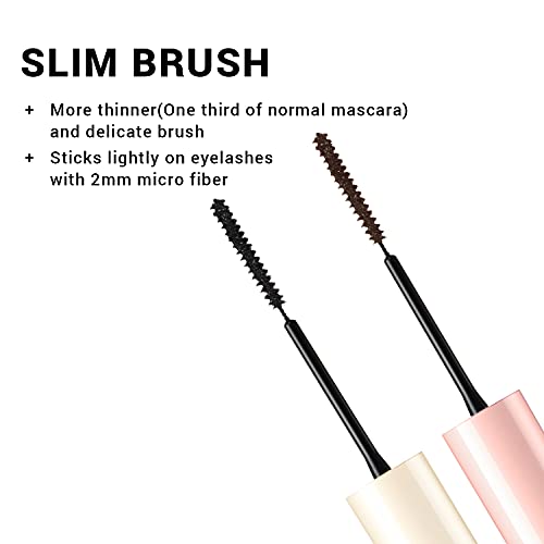 GIVERNY Milchak Sensitive Mascara #Black - Smudge Proof Voluminous Mascara with Microfiber Brush, Waterproof Lengthening & Thickening Mascara for a Long-lasting Eye Makeup, 0.1 fl.oz.