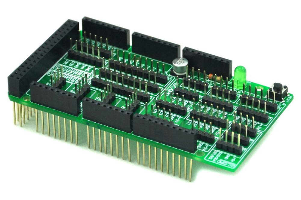 Electronics-Salon I/O Extension Board Kit for Arduino MEGA DIY. [SOLDERING REQUIRED]