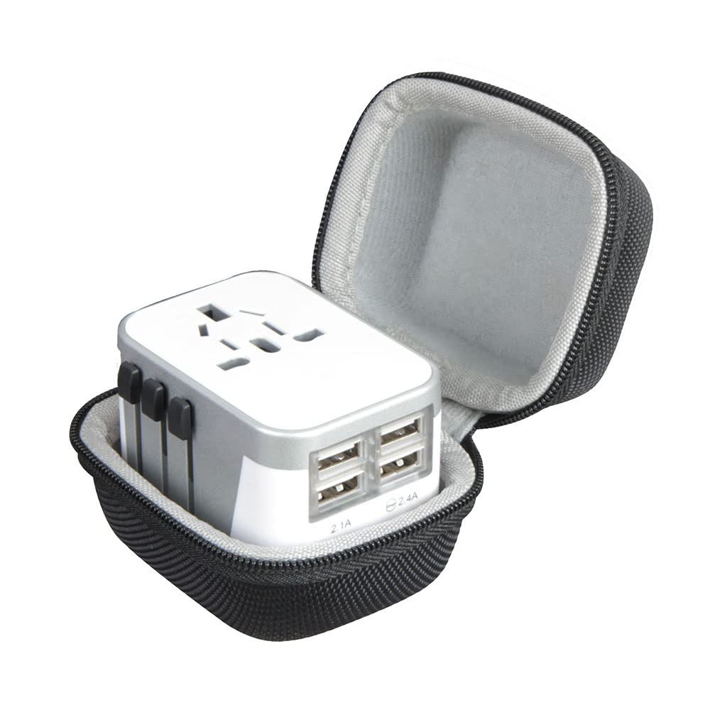 Hermitshell Hard Travel Case for Sublimeware Power Plug Adapter - 4 USB Ports Wall Charger