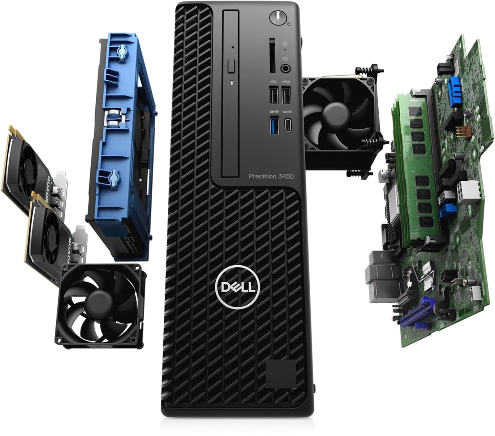 Dell Precision T3450 SFF Small Form Factor Workstation Desktop (2021) | Core i7-512GB SSD - 16GB RAM - WX 2100 | 8 Cores @ 4.8 GHz - 10th Gen CPU Win 11 Pro (Renewed)