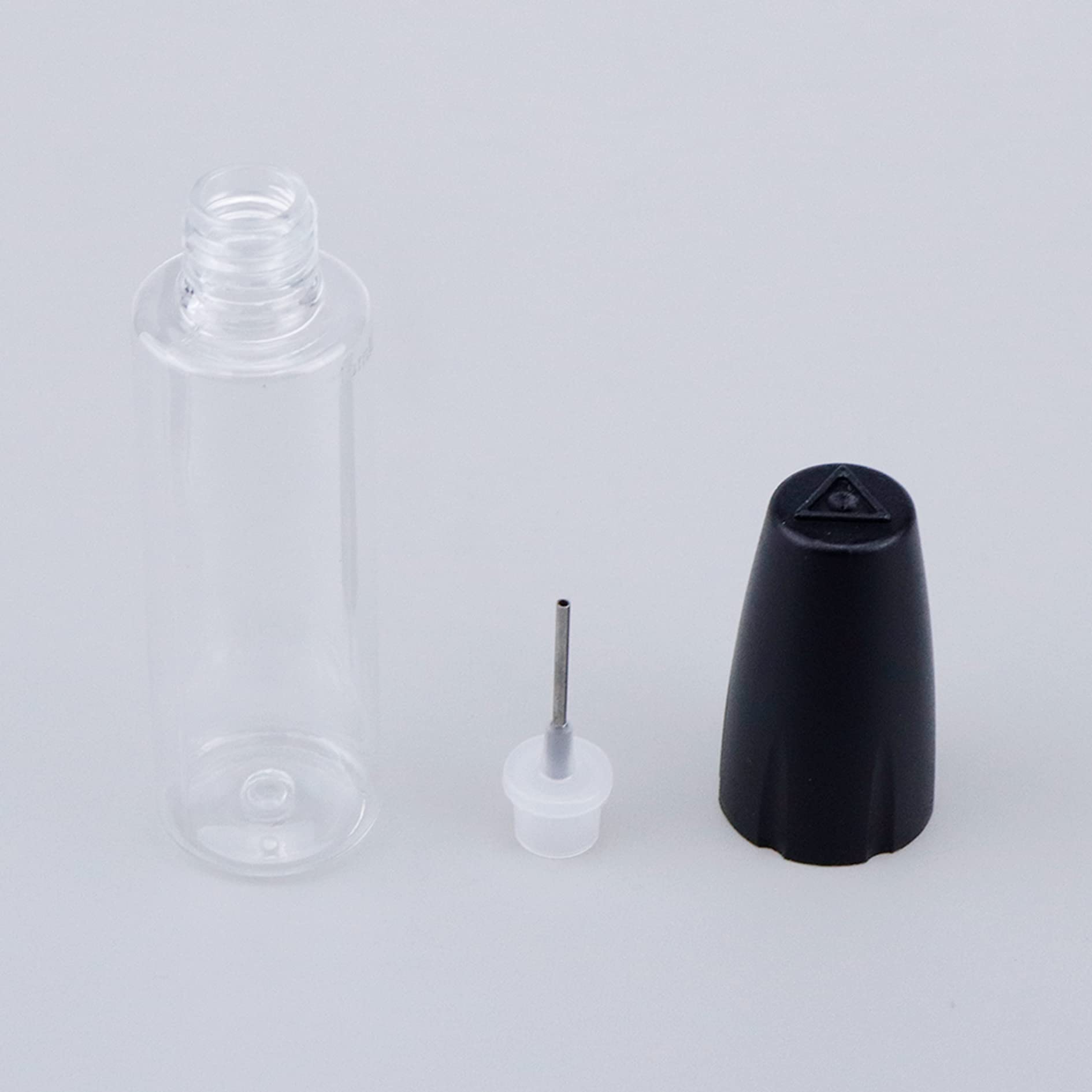 HNGSON 10 Pcs Precision Tip Applicator Bottle 10ml Needle Tip Applicator Glue Bottles with Fine Tip for Acrylic Painting, DIY Quilling, Paper Craft Glue Liquid Dropper Clear