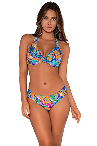 Sunsets Muse Halter Women's Swimsuit Bikini Top with Underwire & Removable Cups, Alegria, 32DD