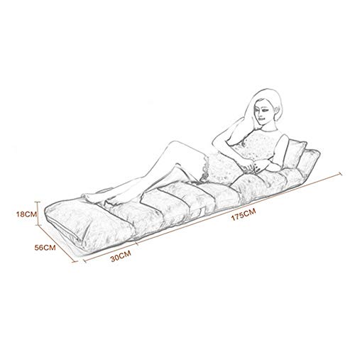 DCOT Sofa Bed Lounge Upholstered Recliner Indoor Living Room Recliner Floor Folding Adjustable Sleeping Lounge