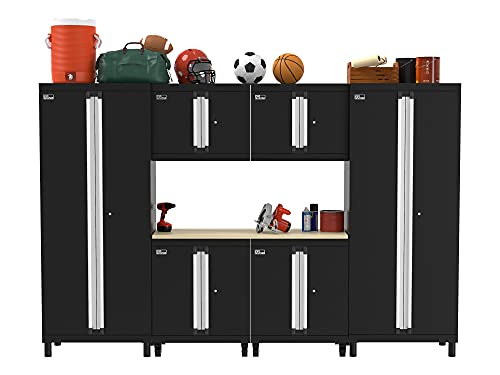 ClosetMaid ProGarage Wall Cabinet with Two Doors Lock and Shelf, for Garage Storage, Heavy Duty Steel, Black