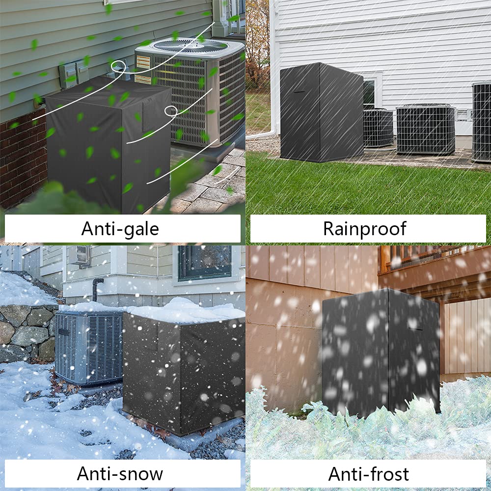 NEAGLORY Air Conditioner Cover for Outside, AC Unit Covers Outdoor Fits up to 24X24X30 Inch, Durable Waterproof Windproof and Snowproof Design