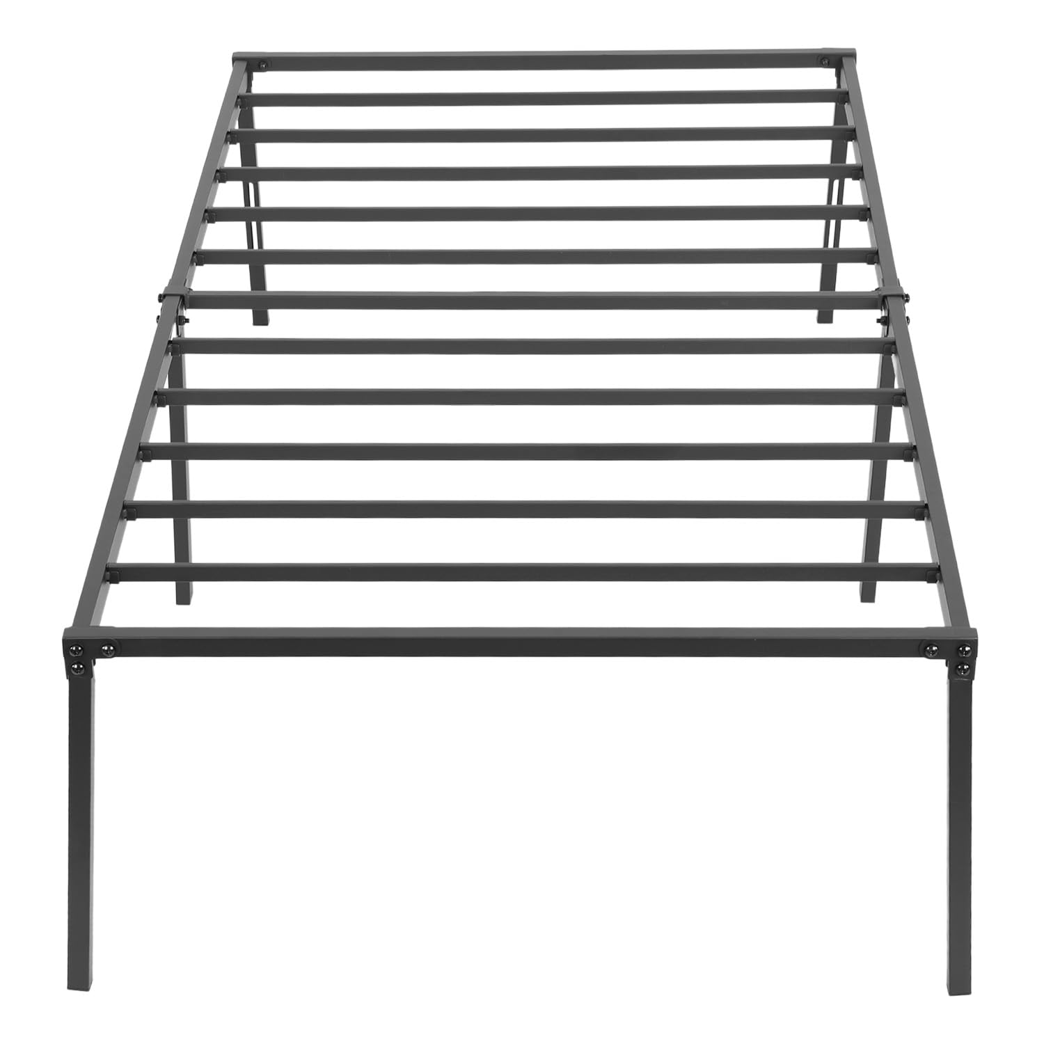 MGHH Heavy Duty Platform Bed Frame Twin Size with Storage Space Underneath, No Box Spring Needed, Easy Assembly, Mattress Foundation,Noise-Free,Twin