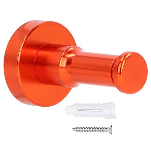 LIZEALUCKY Retro Bath Towel Hooks Aluminum Towel Hook Heavy Duty Wall Coat Hanger for Balcony Kitchen for Bathroom Kitchen Garage Hotel (Orange)