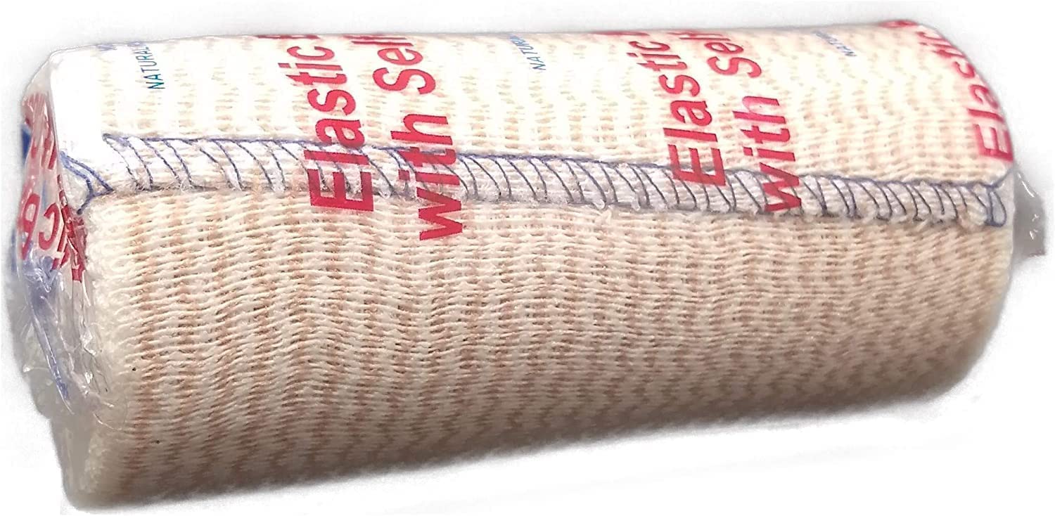 Elastic Bandage Wrap with Self-Closure [Pack of 20] 4 Inch Comfort Athletic Compression Roll, 5 Yards Stretched for Customized Compression on Knee, Ankle, Wrist (4 INCH [Pack of 20])