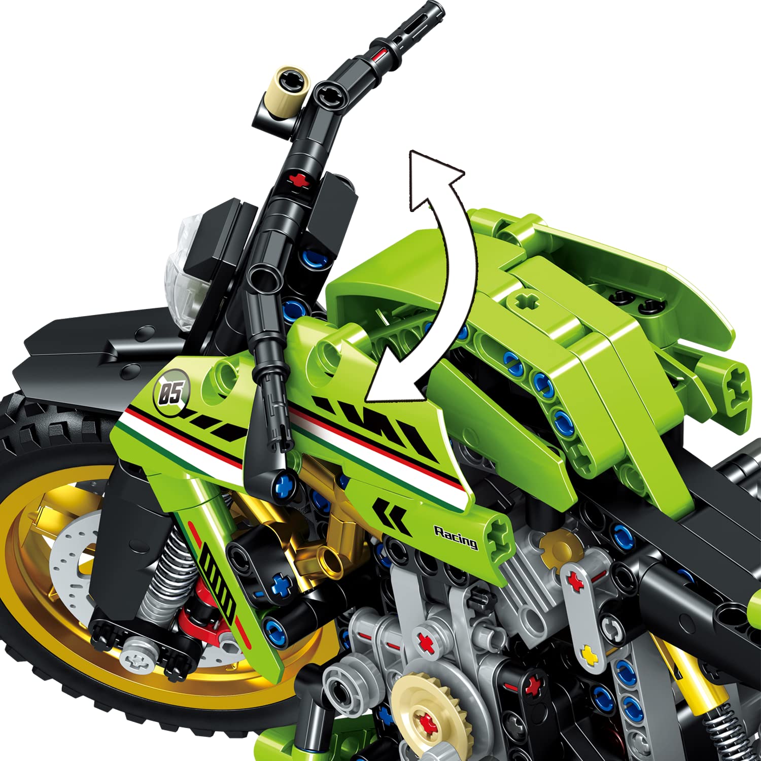 DAHONPA 1259 Motorcycle Building Bricks Set, 640 Pieces Model Toy, Gift for Kid and Adult.