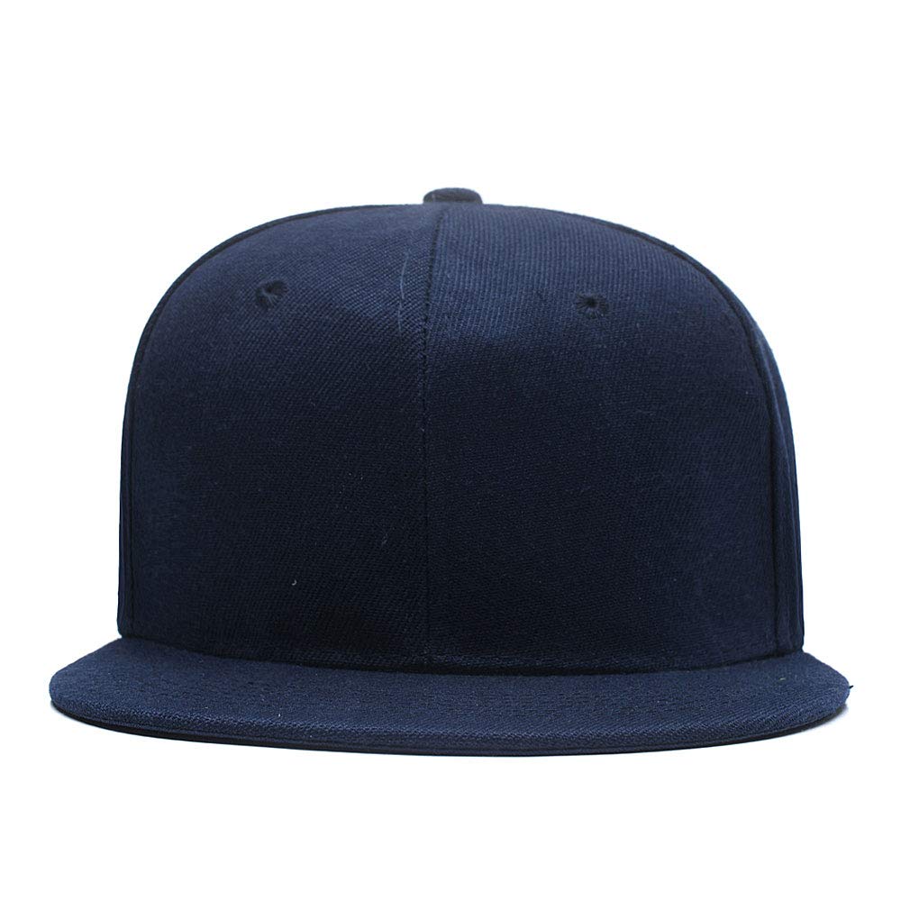 Custom Hat Embroidered Design,Team Christmas Fashion Trucker Hats Adjustable Cotton Flat Brim Hip Hop Men Women Baseball Caps Navy Blue