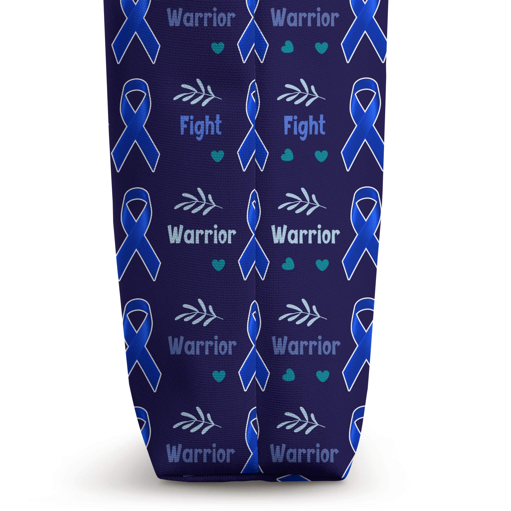 Colon Cancer Warrior Blue Cancer Ribbon Fighter Gifts Tote Bag