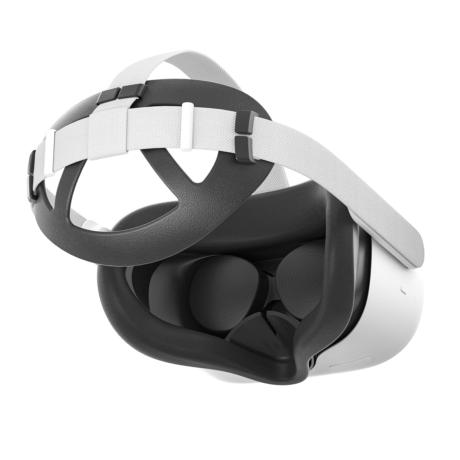 EWalos Silicone Head Back Padding for Oculus Quest 2, Upgraded VR Elite Strap Replacement Accessories, Effective Reduce Head Pressure & Refuse Headset Slide, Thickened High Strength Design