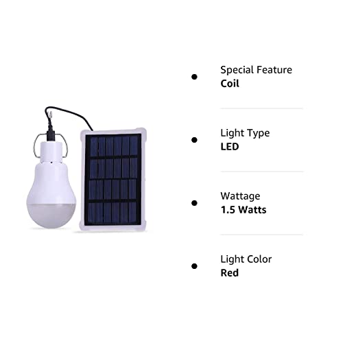 EleLight Portable Solar LED Bulb Lights Solar Powered Chicken Coops Light with 3.5M Solar Panel for Camping Tent Fishing Hiking Chicken Coop Shed Lighting(140LM 1600mAh)