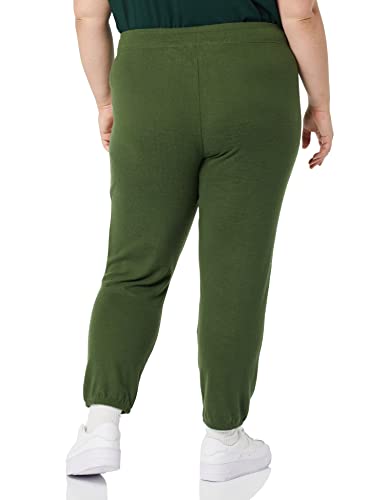 Daily Ritual Women's Cozy Knit Drawstring Jogger Pant, Olive, Large