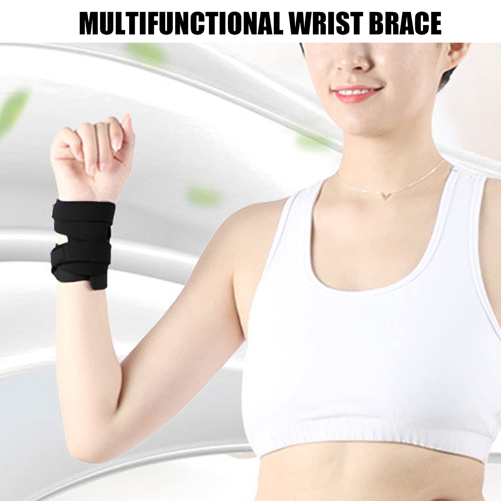 Elbow Support Strap, Multifunctional Adjustable Sport Wristband Knee Support Brace for Sports Injury Pain Relief and Protection(L)