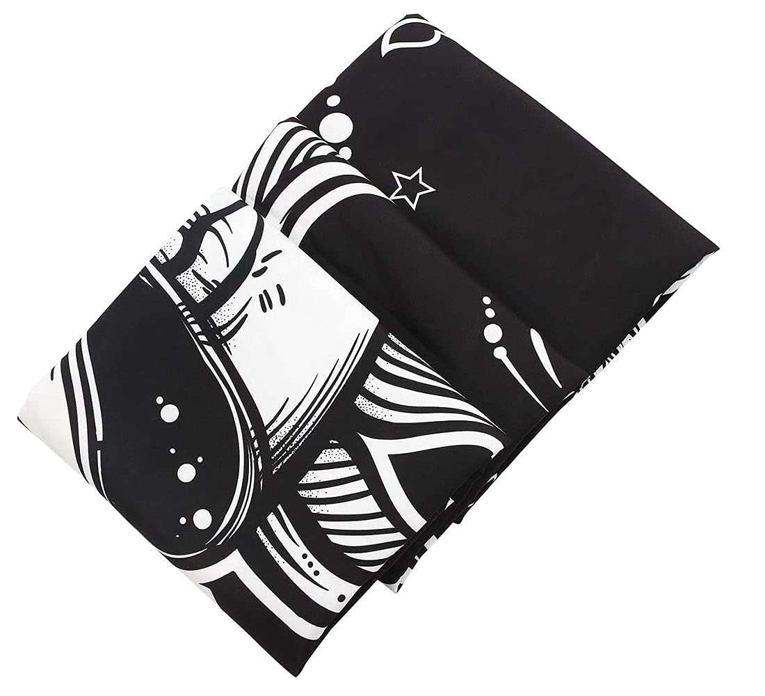 EWYN Sun and Moon Tapestry,Black and White Tapestries Mystic Burning Sun with Star Wall Hanging decor for Bedroom (70.9"x 90.6", Black White)